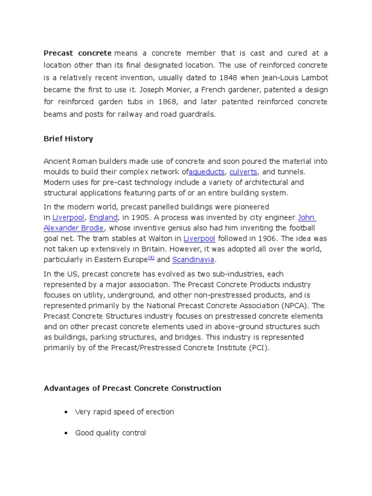 Precast | PDF | Precast Concrete | Architectural Elements