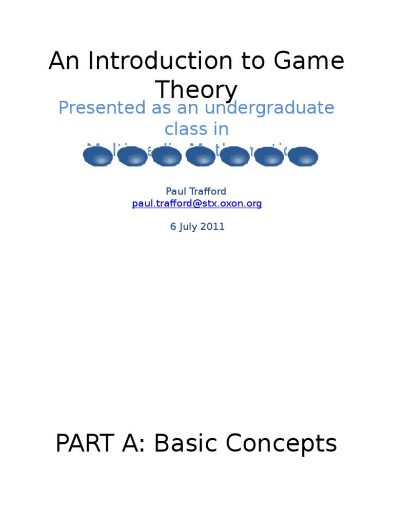 Introduction to Game Theory Basics | PDF | Game Theory | Utility