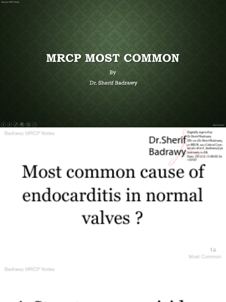 MRCP Exam: Common Medical Causes | PDF | Clinical Medicine | Rtt