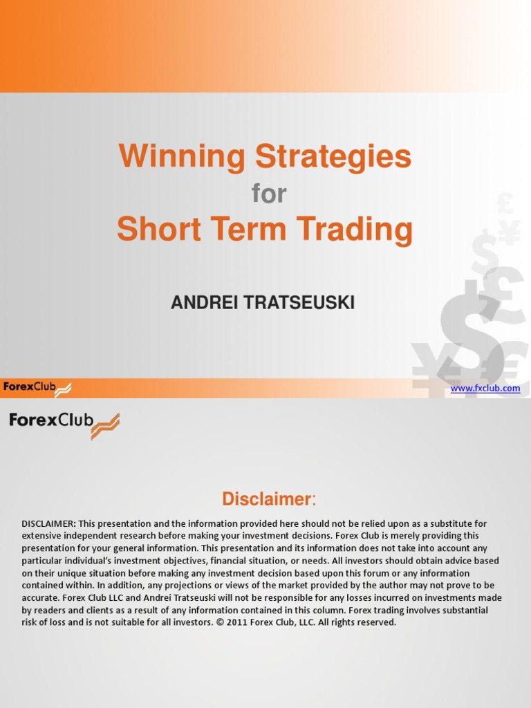 Short Term Strategies | PDF | Foreign Exchange Market | Investor