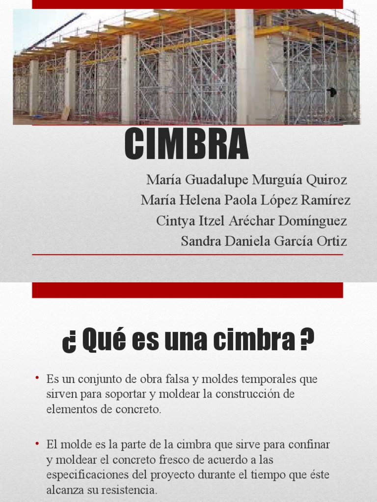 Cimbra. Construcción. Características | PDF | Hormigón | Ingeniería de ...