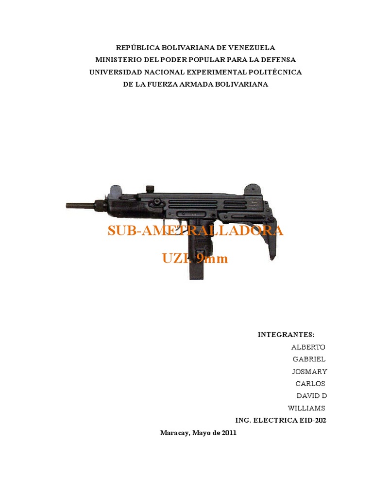 Sub Ametralladora Uzi | PDF | Armas de fuego | Armas de proyectiles
