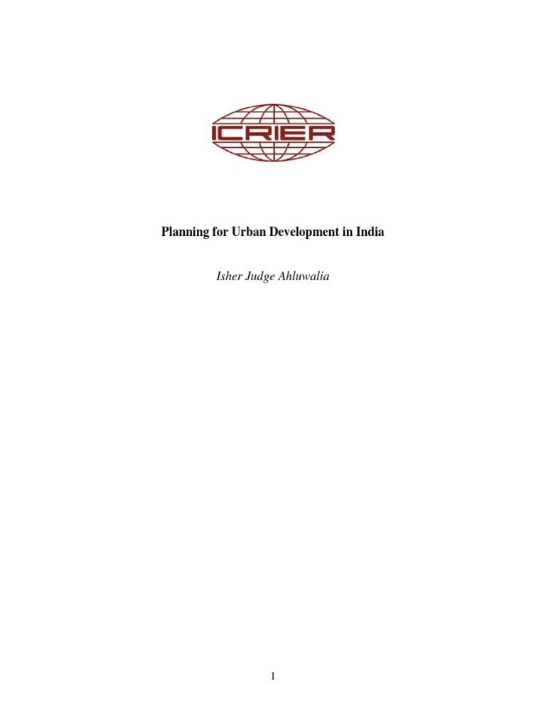 Ahluwalia Planning For Urban Development | PDF | Public Transport ...