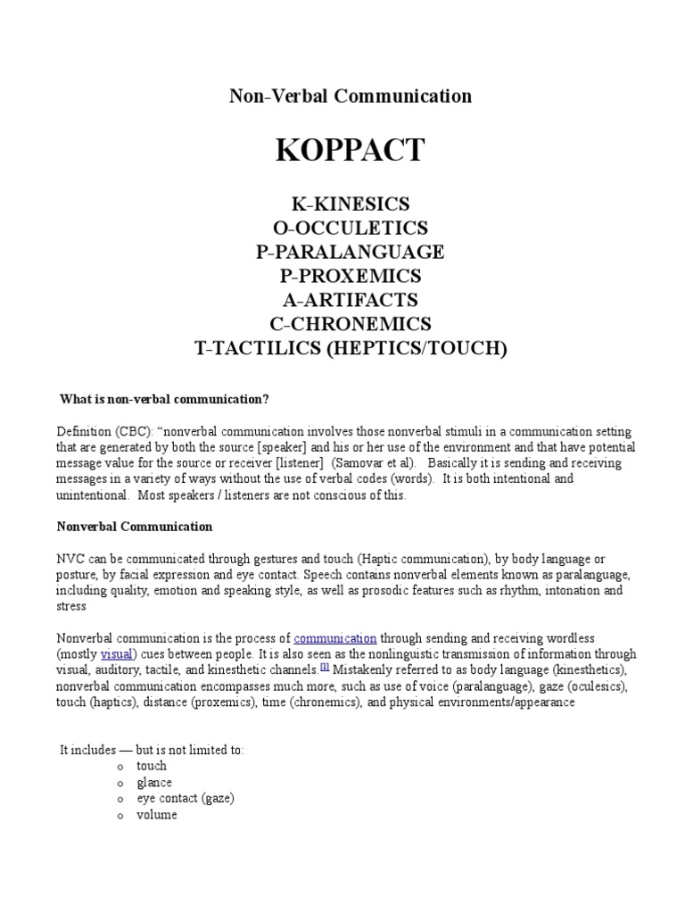 9132fNon-Verbal Communication Notes | Nonverbal Communication | Human ...