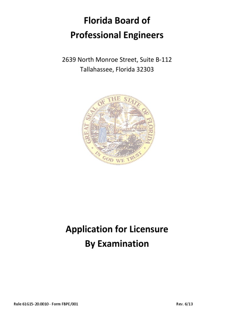 PE license Florida | Engineer | Licensure