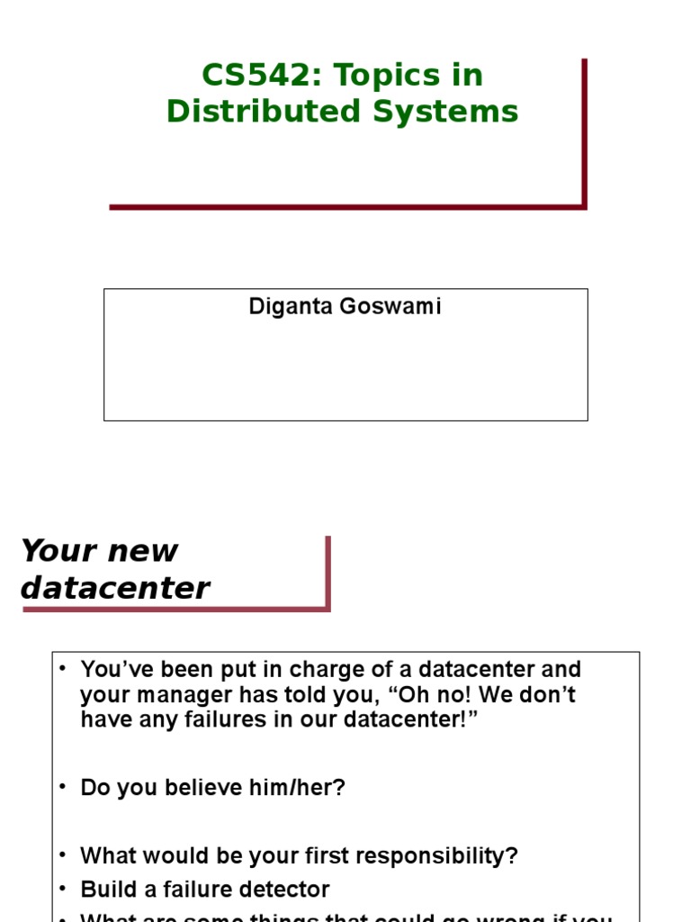 FailureDetector ds14 | PDF | Data Center | Distributed Computing