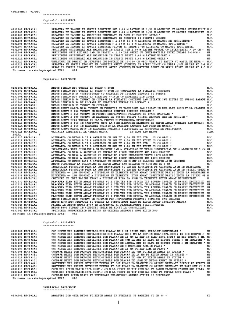 RPC - Norme de Deviz | PDF