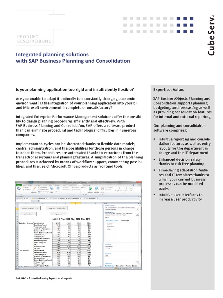 Integrated Planning Solutions With SAP BPC | PDF | Business Process ...