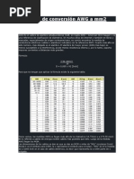 Tabla AWG Con Las Equivalencias Del Alambre Magneto | PDF