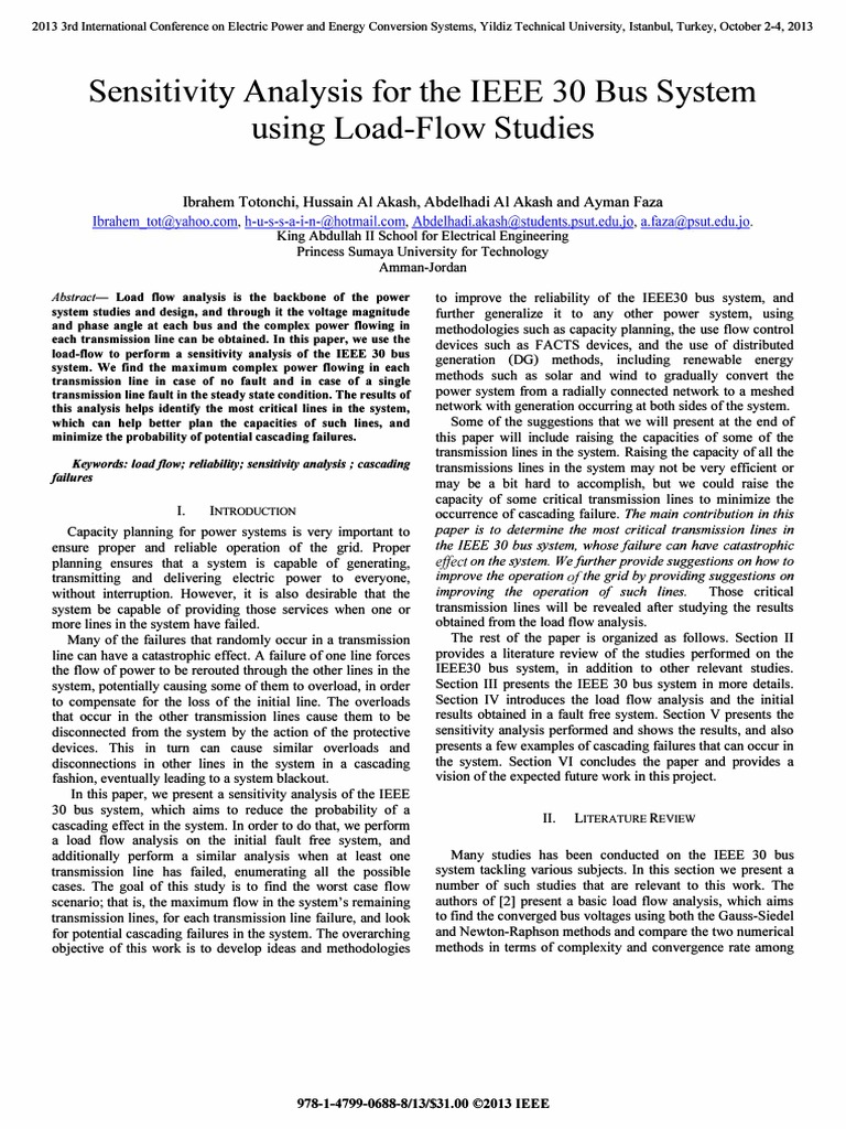 Ieee 30 Bus | PDF | Electric Power Transmission | Electric Power System