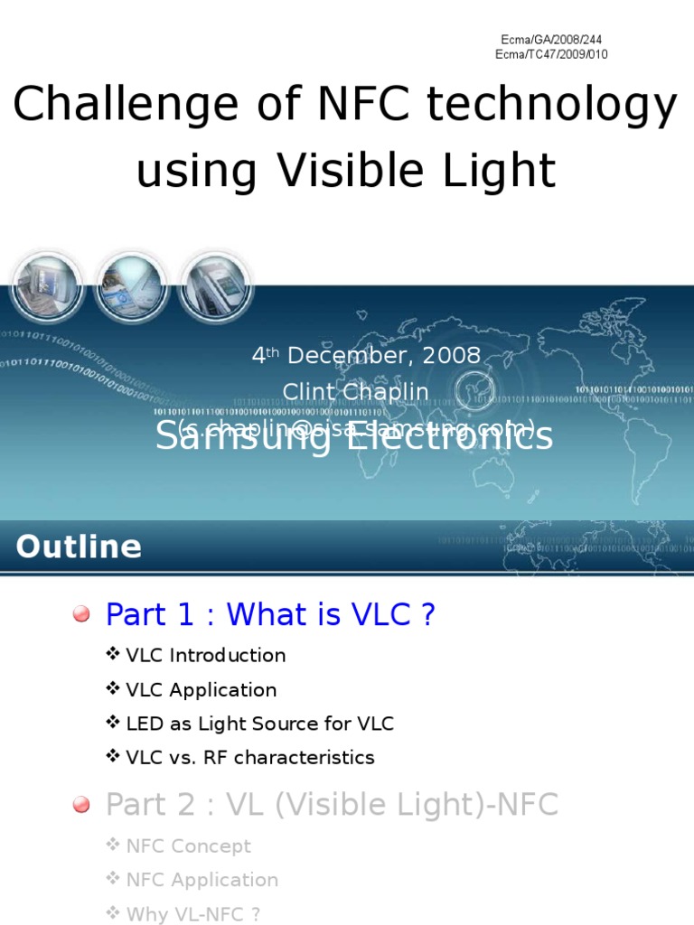 Visible Light Communication Presentation Slide | PDF | Near Field ...