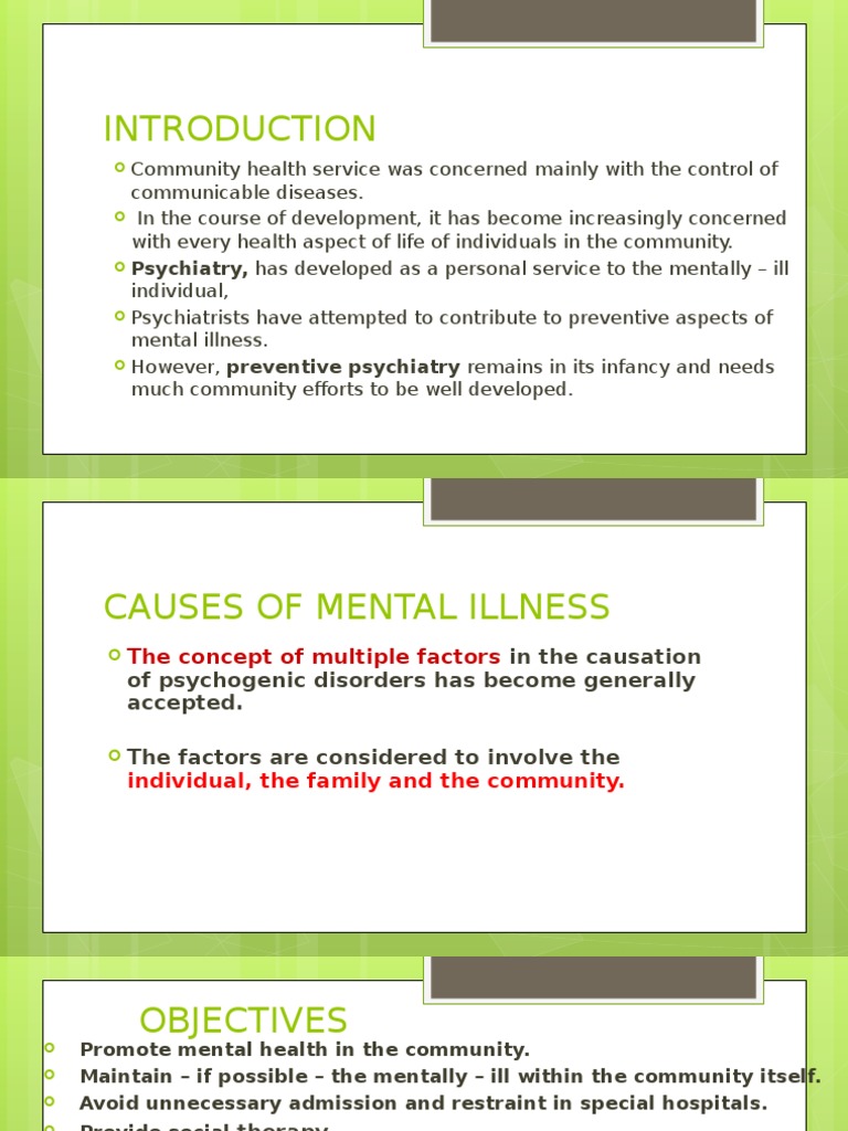 Community Psychiatry and Mental Health Care | PDF | Psychiatry | Mental ...