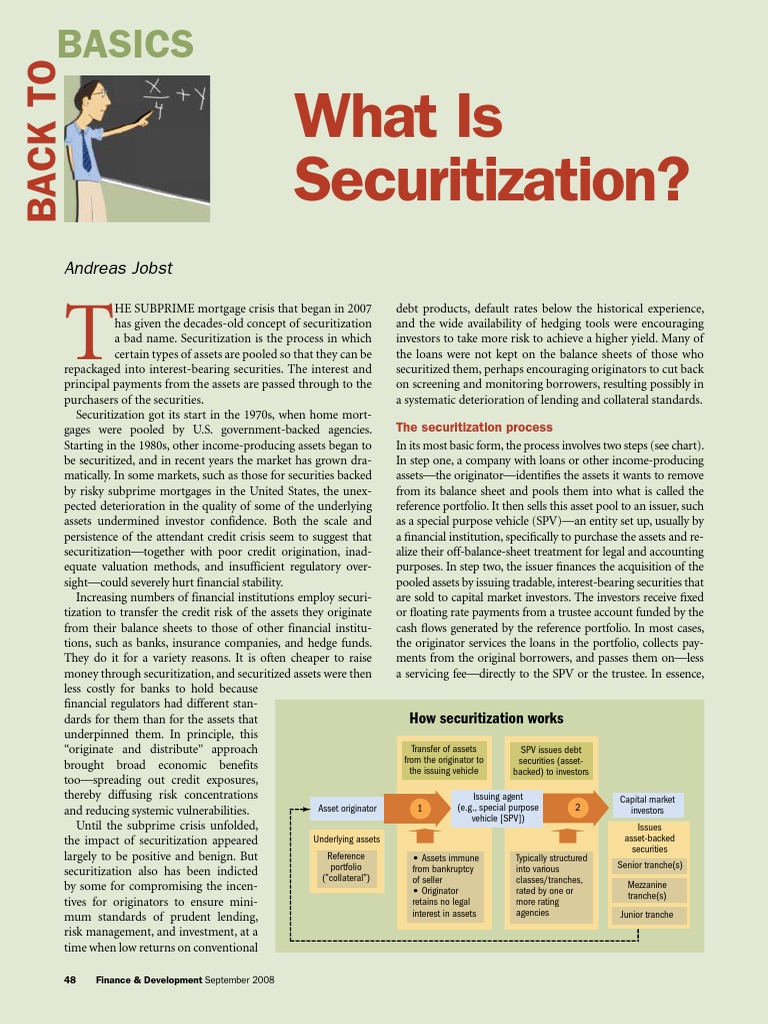 Basics of Securitisation of Assets | Download Free PDF | Securitization ...