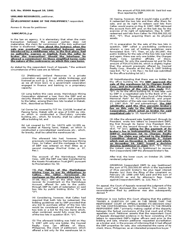 Types of Agency - Cases | PDF | Lawsuit | Law Of Agency