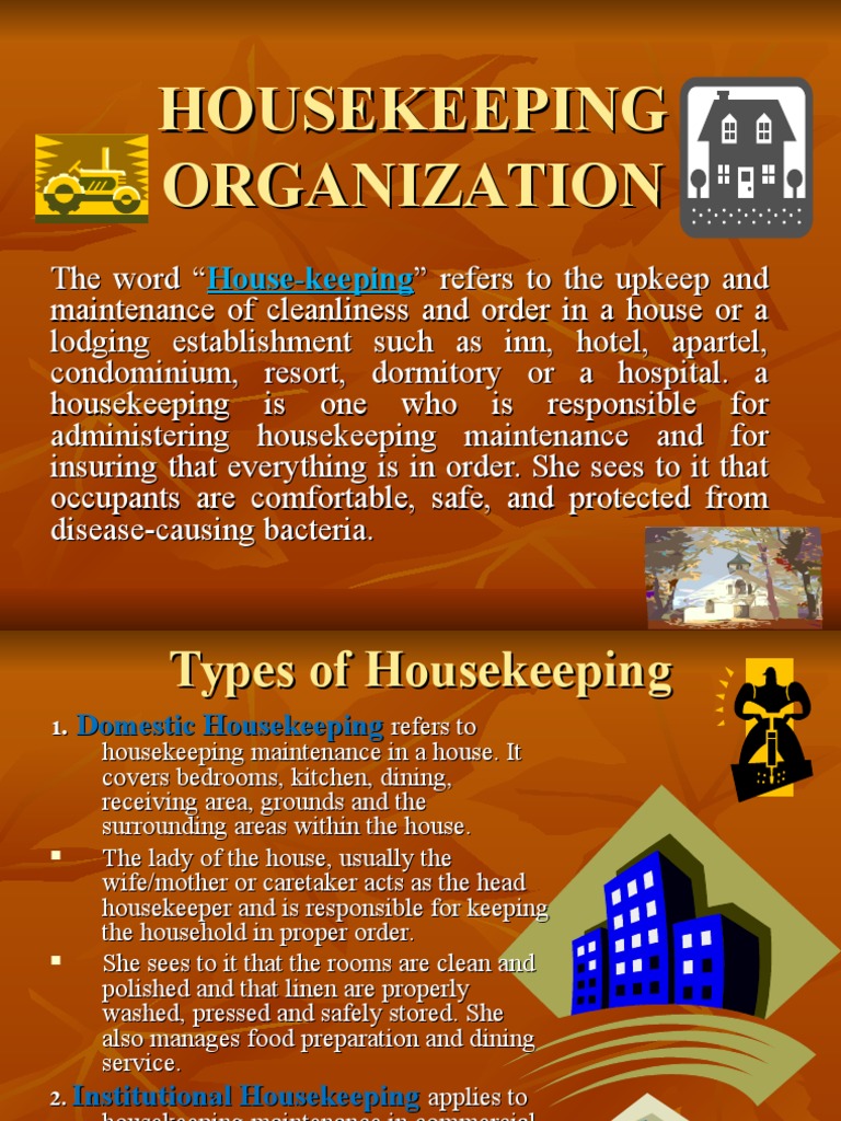 Housekeeping Organization Lecture Note | PDF | Housekeeping | Recycling