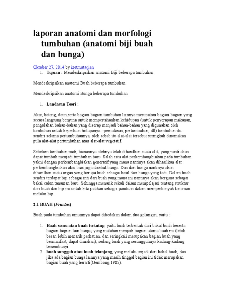 Anatomi Dan Morfologi Tumbuhan Part 2 | PDF | Griya & Taman | Kesehatan Holistik