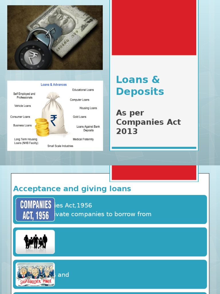 Loans & Deposits: As Per Companies Act 2013 | PDF | Deposit Account ...