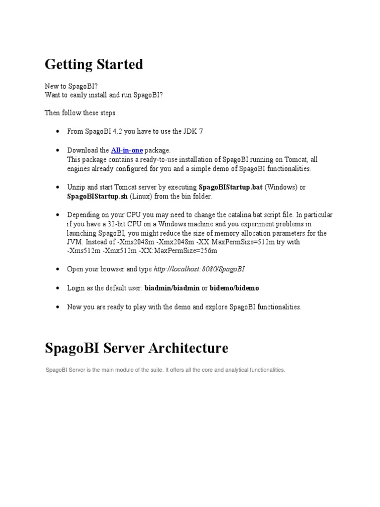 SpagoBI Installation Guide and Demo | PDF | Information Technology ...