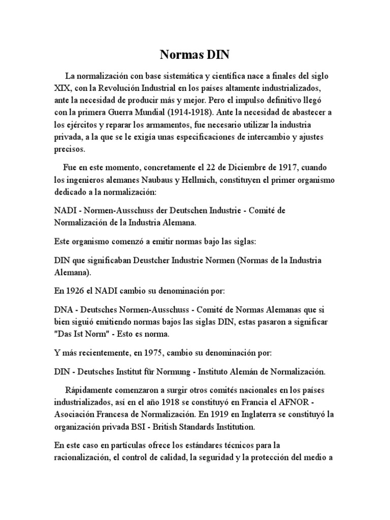 Normas DIN | PDF | Science | Tecnología (general)