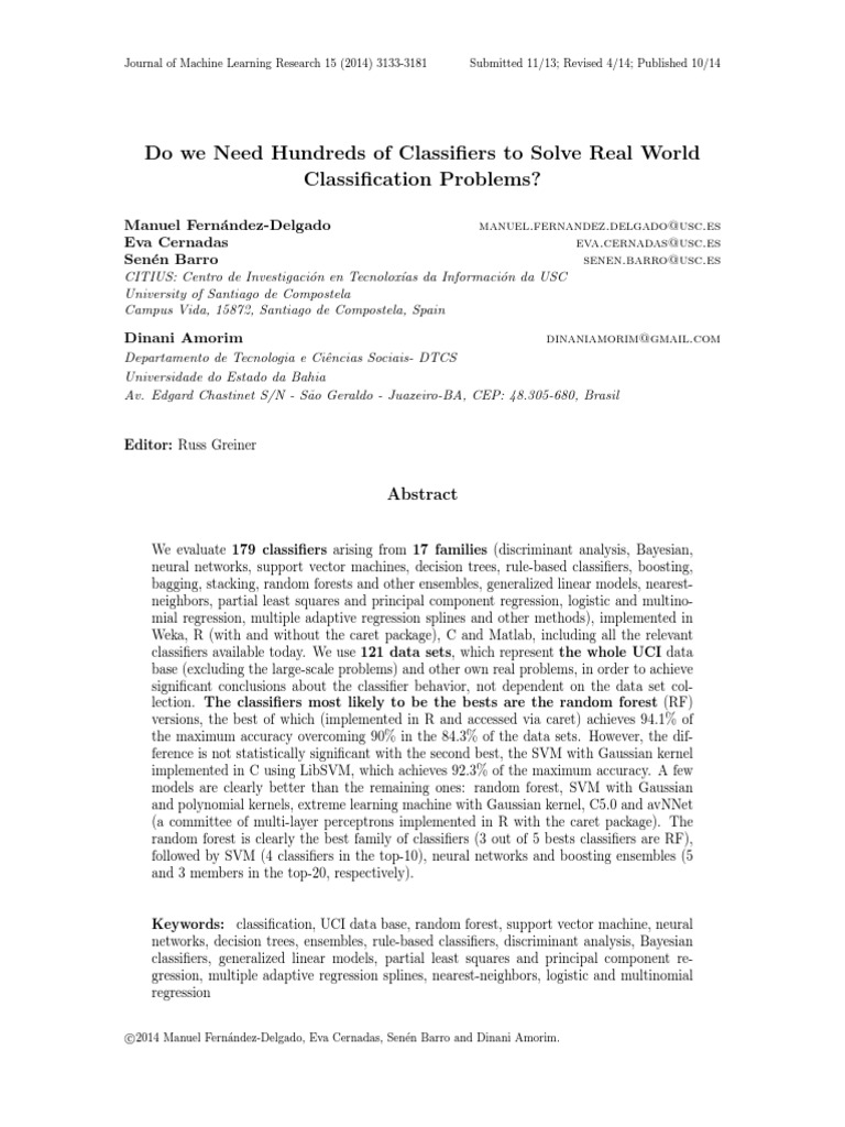 Numbers of Classifier | PDF | Support Vector Machine | Statistical Classification