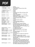 Shellholder Cross Reference Chart: 4050 S. Clark, Mexico, MO 65265 ...