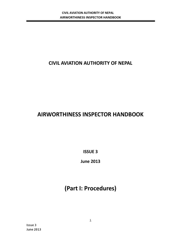 Airworthiness Inspector Handbook Part-I | Download Free PDF | Fatigue ...