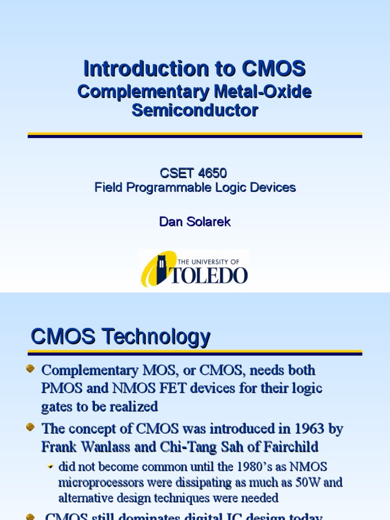 CMOS Intro | PDF | Cmos | Mosfet