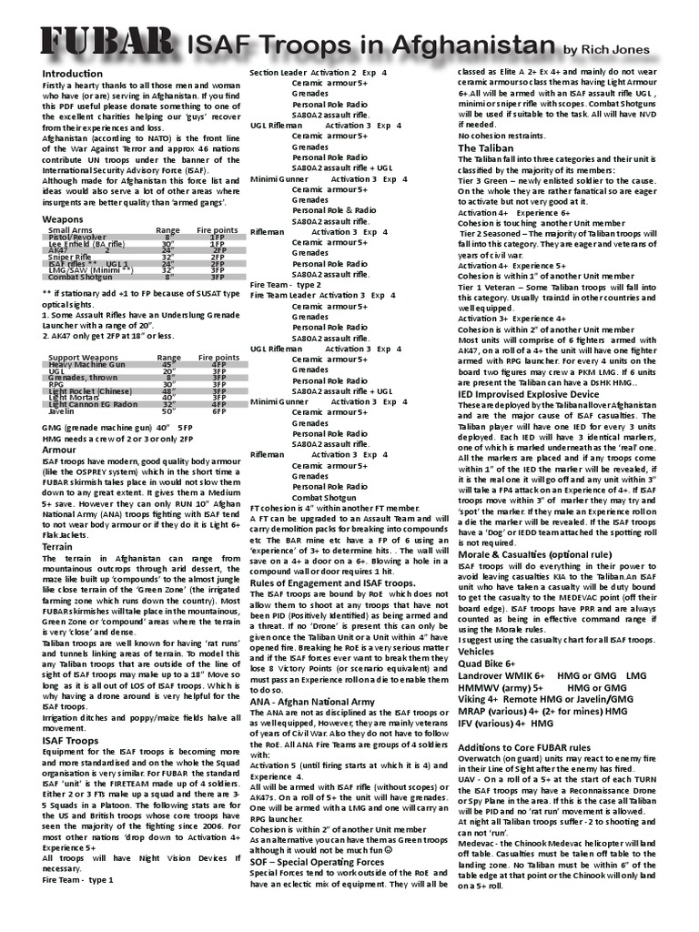 Fubar Afghanistan | PDF | International Security Assistance Force | Afghan National Army