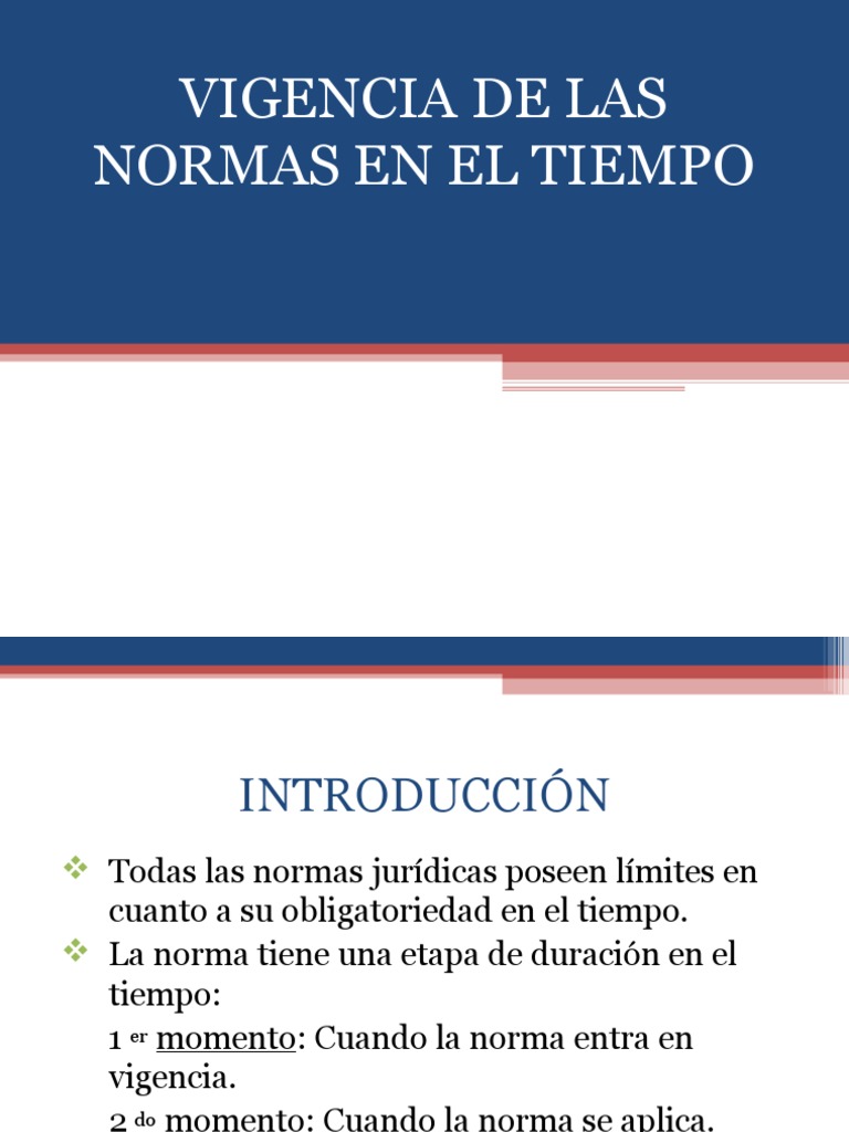 Vigencia de Normas en El Tiempo | PDF | Ley ex post facto | Constitución
