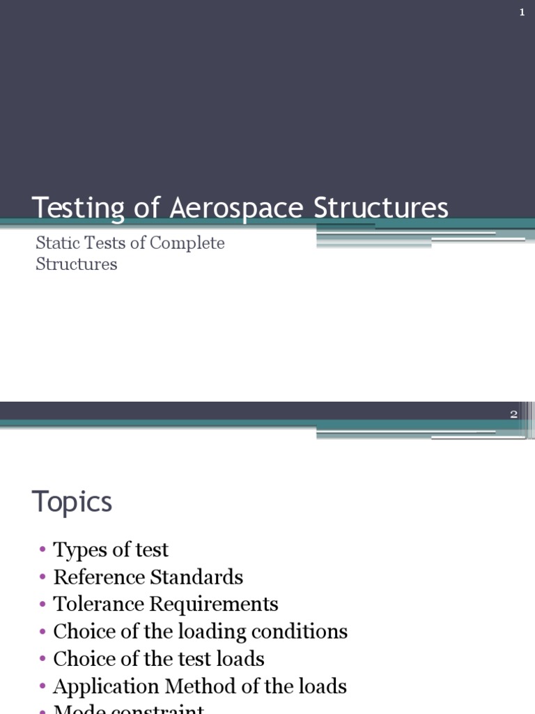 Static Tests On Complete Structures | PDF | Structural Load | Aircraft