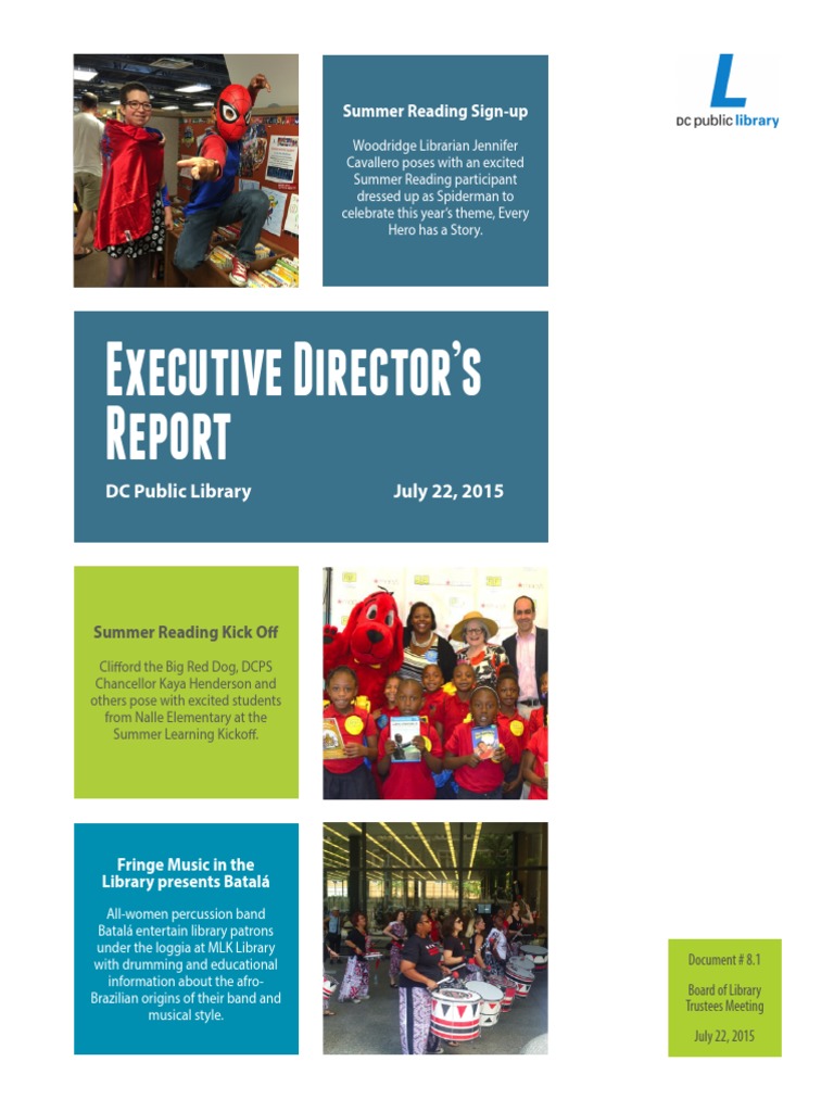 Document #8.1 - Executive Director's Report PDF | PDF | Libraries ...