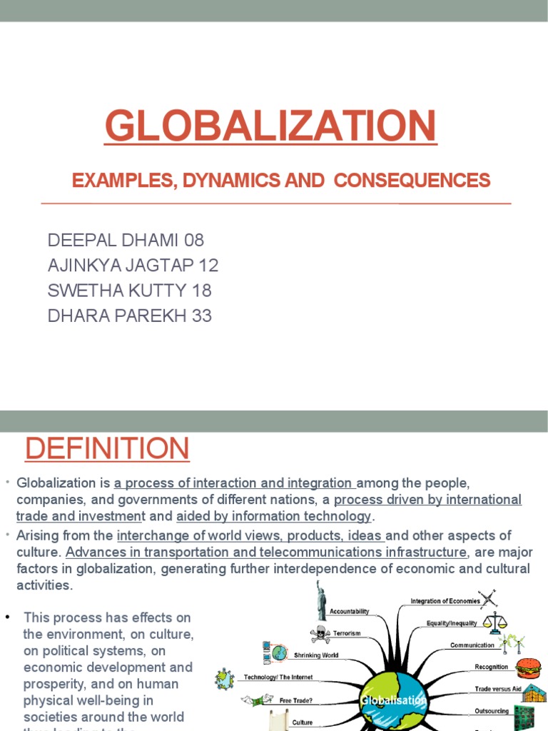 Globalization: Examples, Dynamics and Consequences | PDF ...