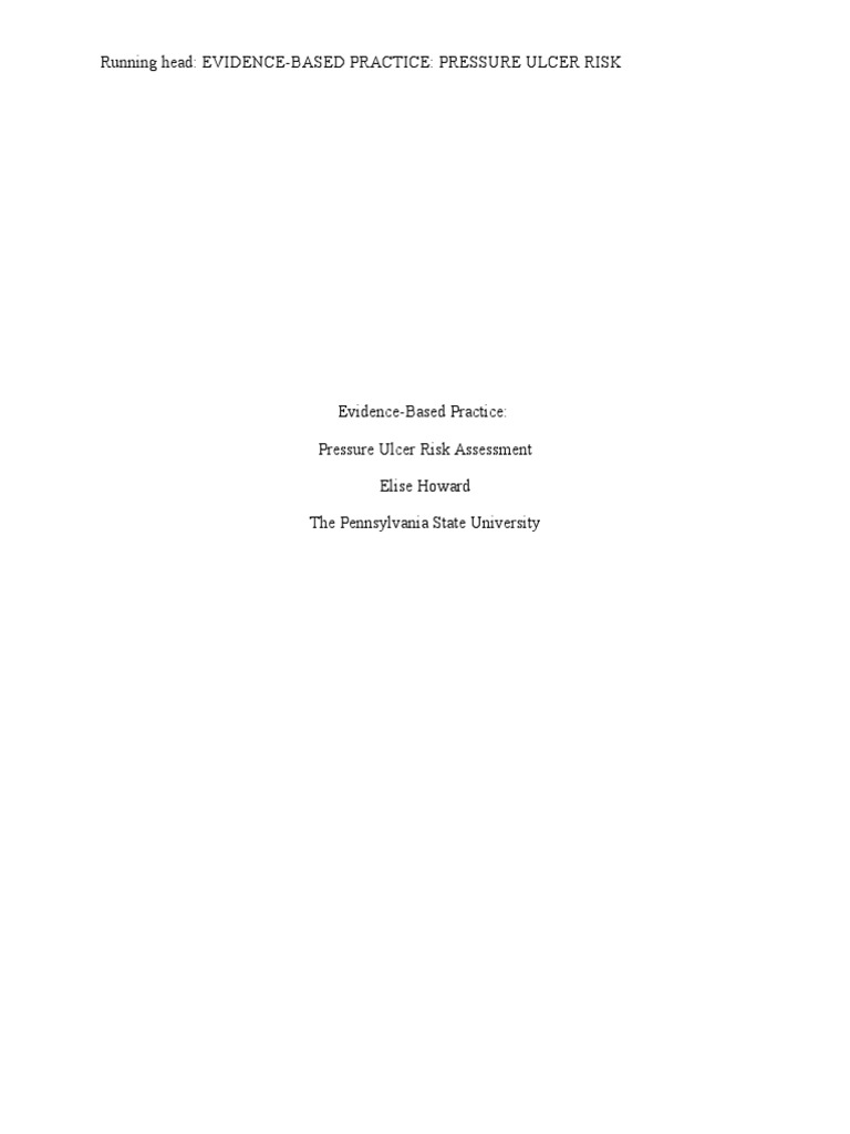EBP Paper | PDF | Evidence Based Practice | Risk