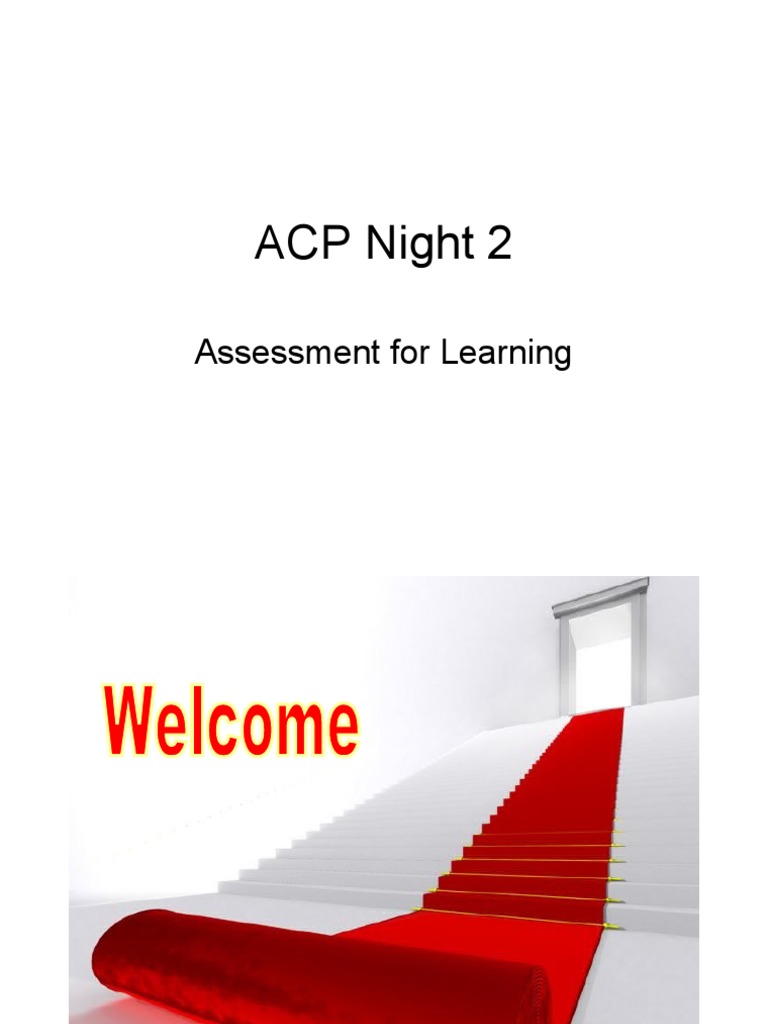 ACP Night 2: Assessment For Learning | PDF | Educational Assessment ...