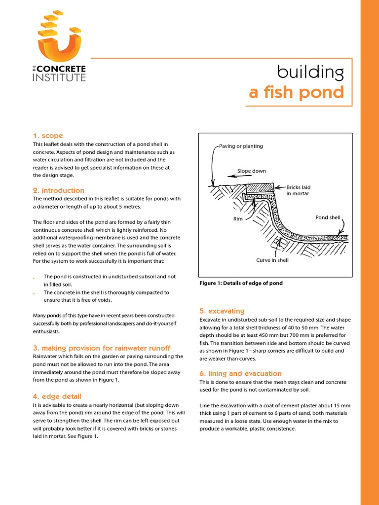 Building A Fish Pond | PDF | Structural Engineering | Concrete