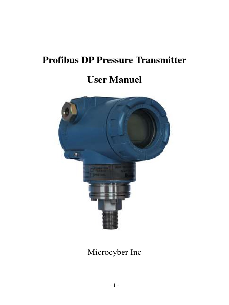 Profibus DP Pressure Transmitter User Manual - 20121112 PDF | PDF | Parameter (Computer ...