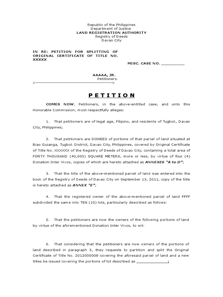 Splitting of Title | PDF | Property Law | Civil Law (Common Law)