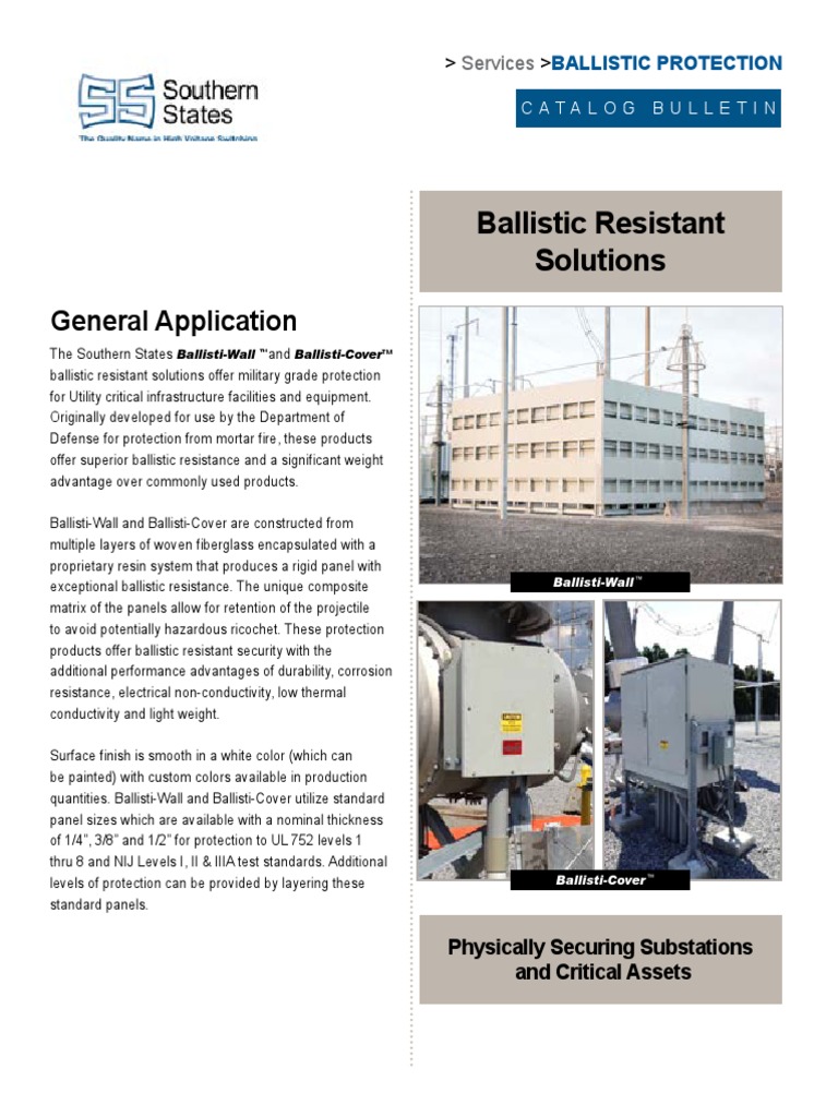Ballistic and Perimeter Protection Catalog Bulletin | PDF | Fiberglass ...