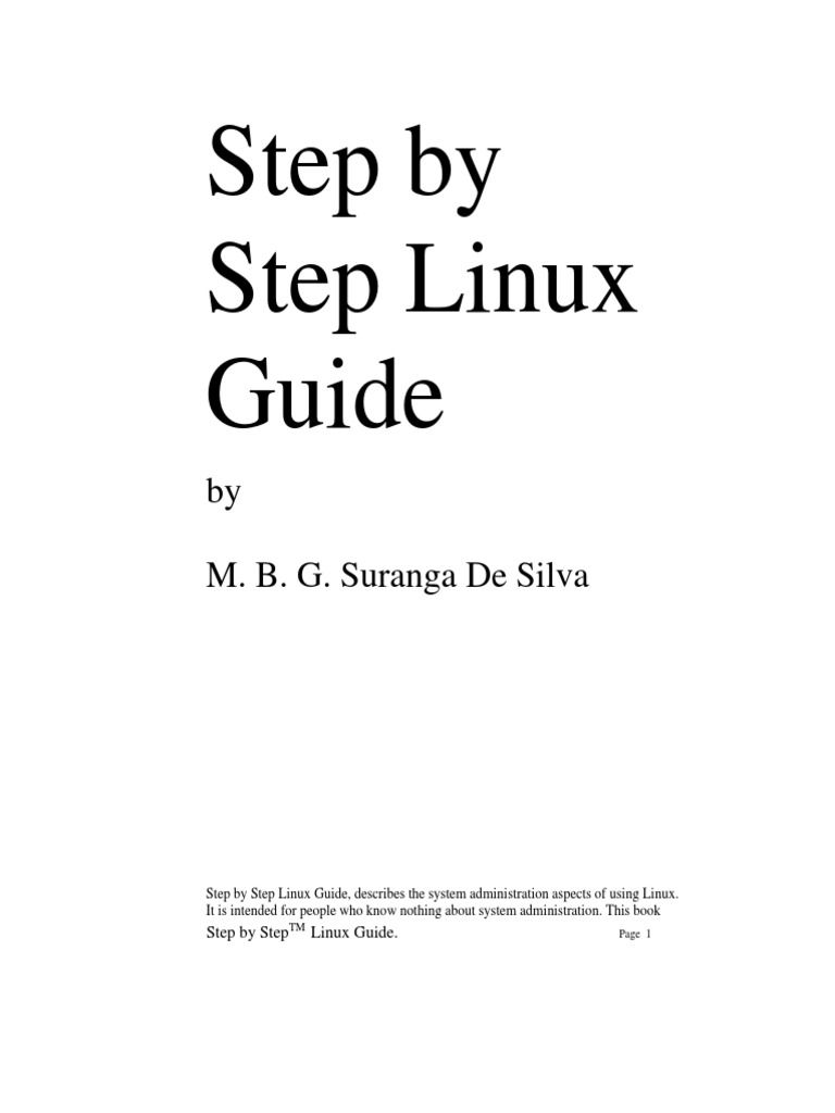 Step by Step Linux Guide | Download Free PDF | Firewall (Computing ...