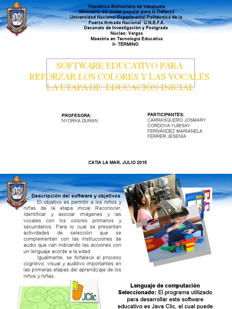 Software Educativo para La Etapa Inicial | PDF | Software | Lectura ...