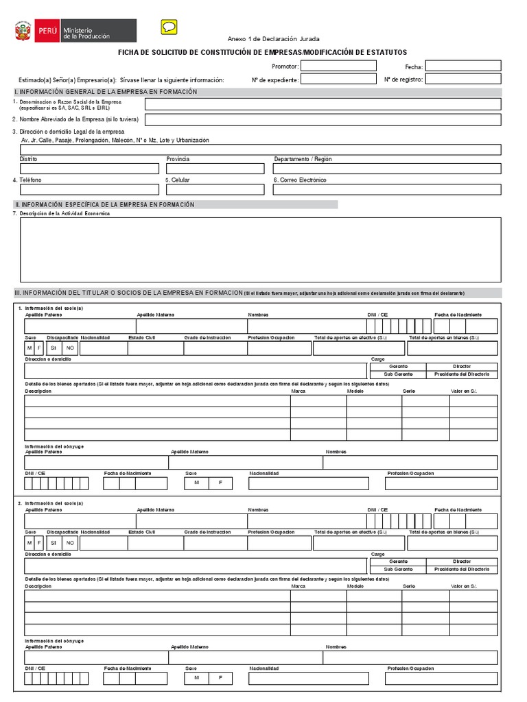 ficha-de-solicitud-de-constitucion-de-empresa (1).pdf | Instituciones sociales | Sociedad
