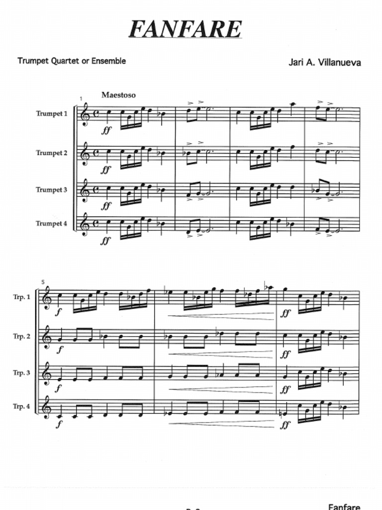 Fanfare 4 Trumpets | PDF