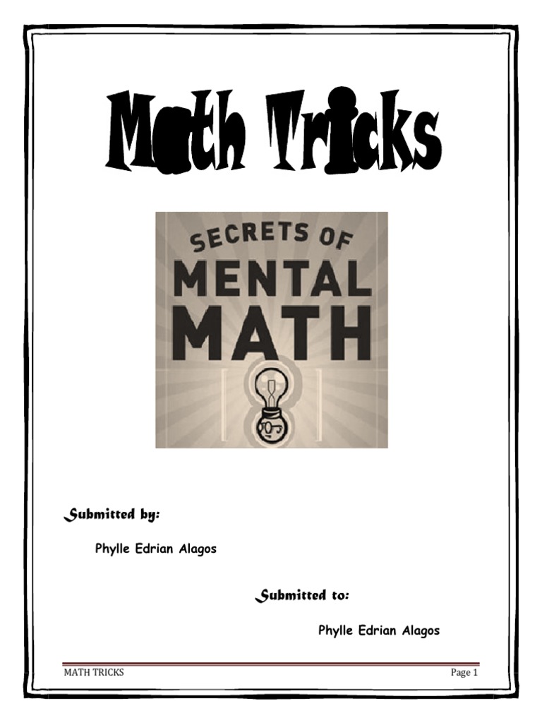 Math Tricks | PDF