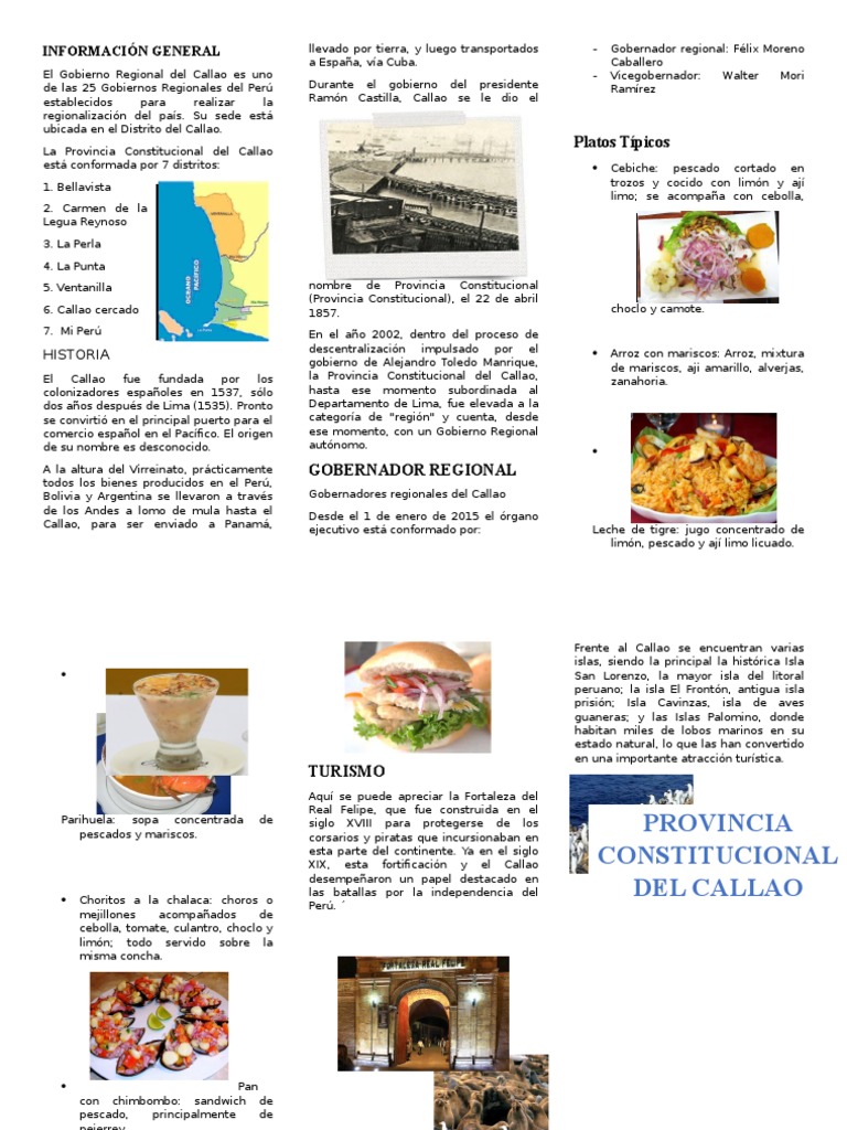 Triptico Callao | PDF | Mariscos | América del Sur