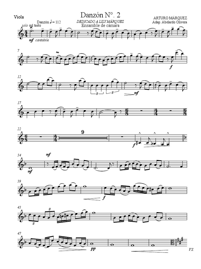 Cuerdas DANZÓN 2 Viola | PDF