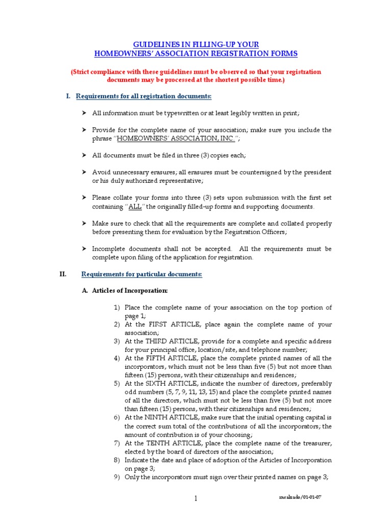 Guidelines in Filling Up Reg Forms | Download Free PDF | Notary Public ...