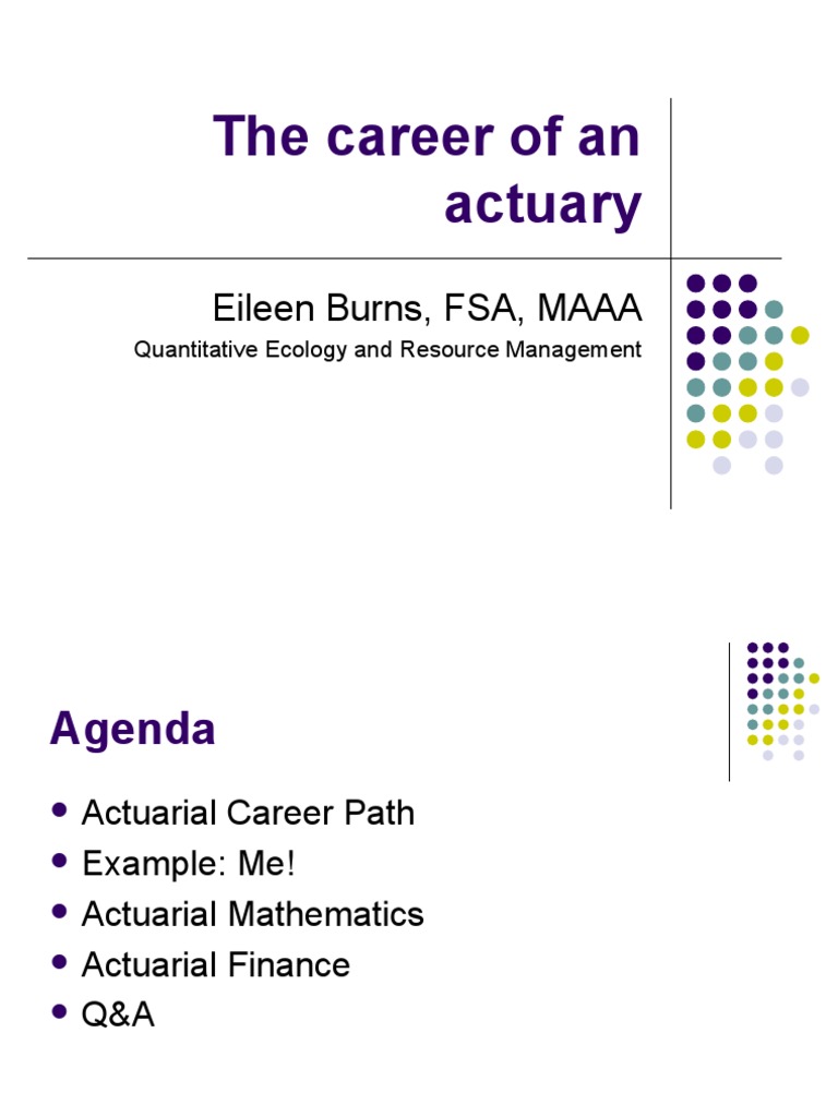 Actuarial Career Insights & Pathways | PDF | Actuarial Science | Life ...