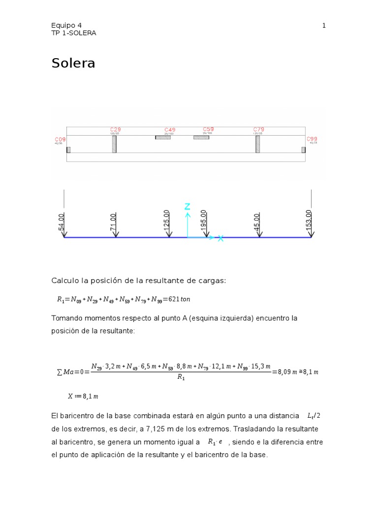 Calculo de Una Solera | PDF | Masa | Cantidades fisicas