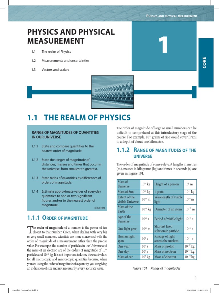 01 Physics and Physical Measurement | PDF | Accuracy And Precision ...