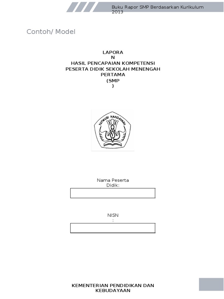 Contoh Rapor SMP | PDF